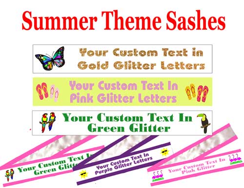Summer theme sashes